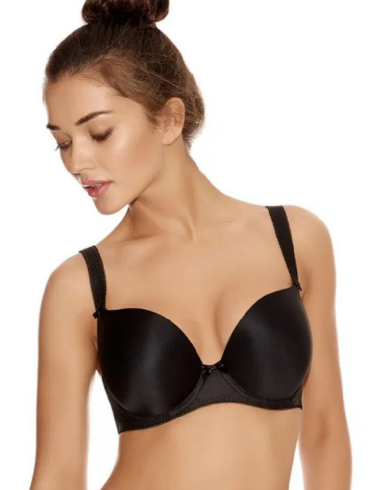 Freya Deco Underwire Molded Plunge Bra Black