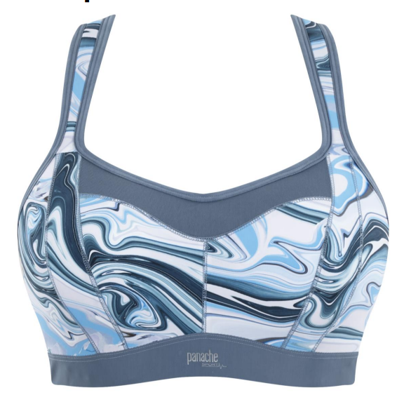 Panache Racerback Wired Sport Bra (Marble)